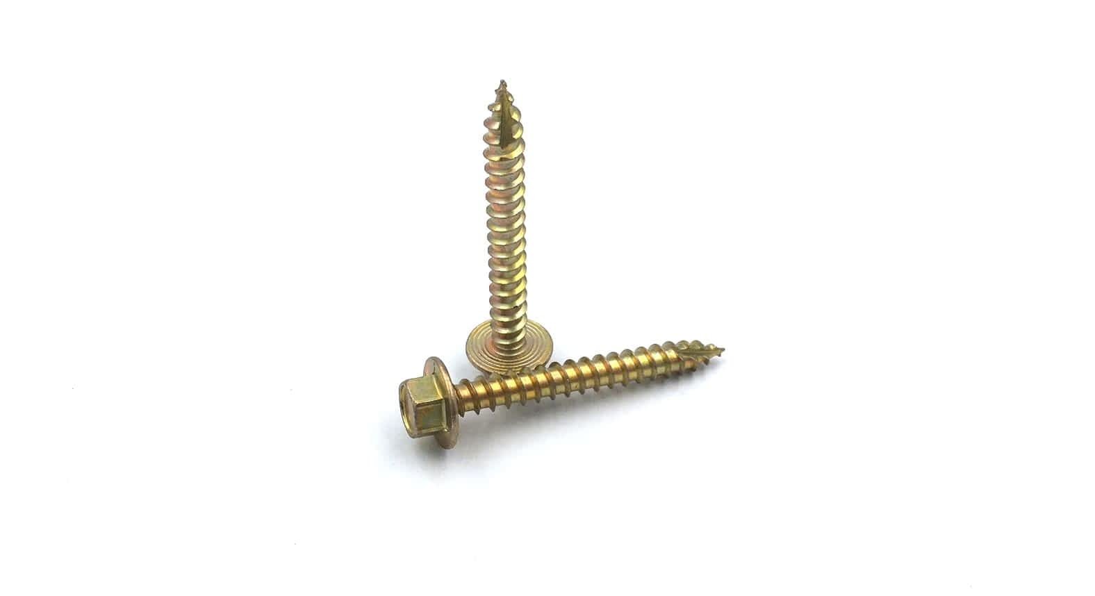 Domestic Custom Sharp Point Wood Screws - Hex Washer Head - Engineered ...